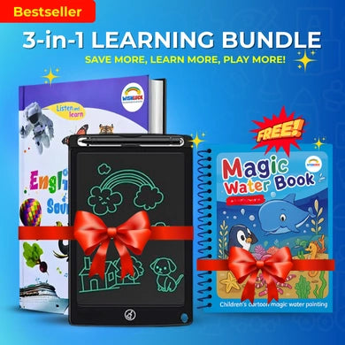 💥 3 in 1 LEARNING BUNDLE : Word Book, Writing Tablet and Water Magic B ...